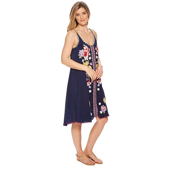 Johnny Was | Dresses | Nwt Johnny Was Embroidered Peta Slip Dress ...